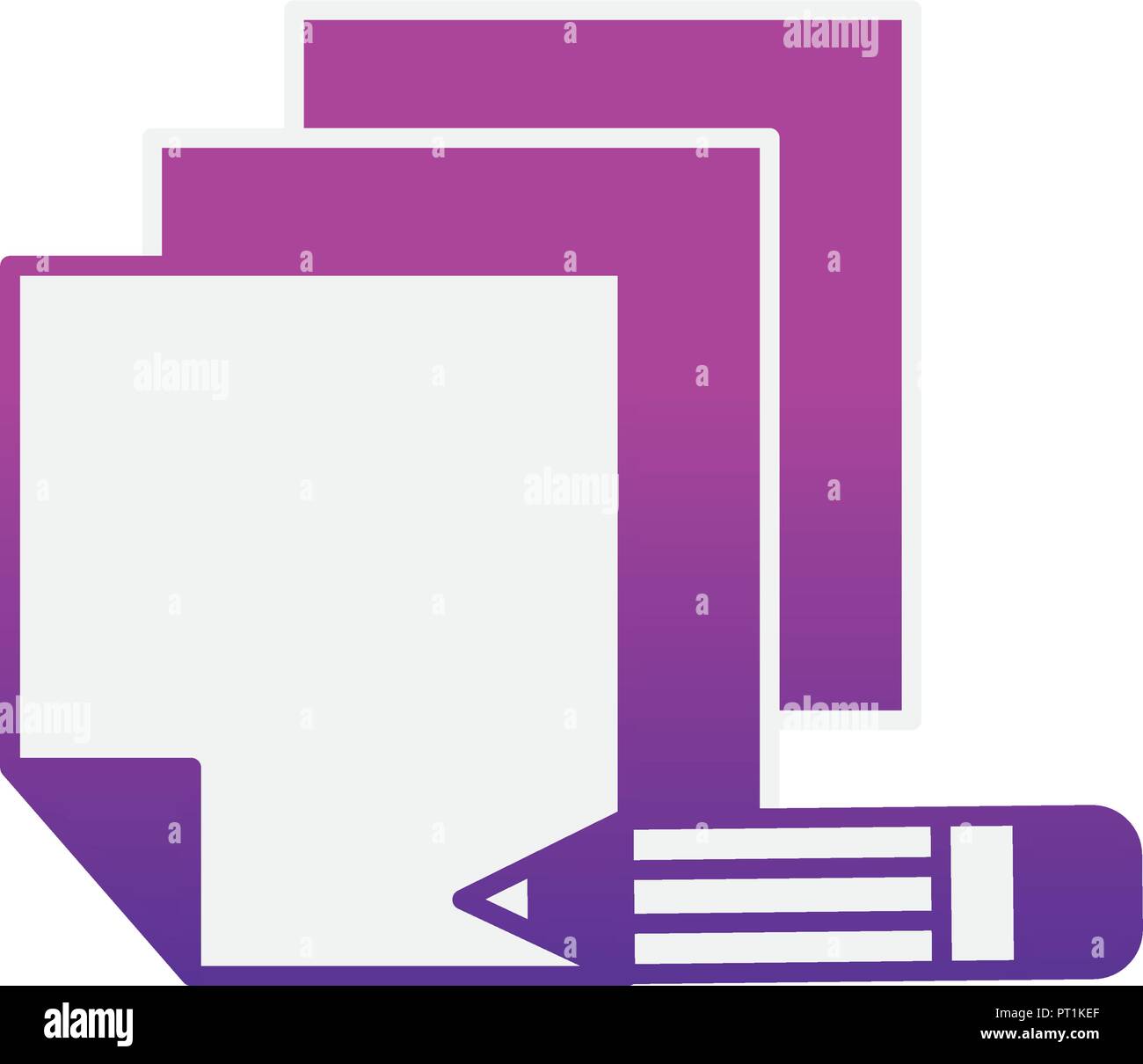 graphic design sheets paper and pencil tools Stock Vector Image & Art ...