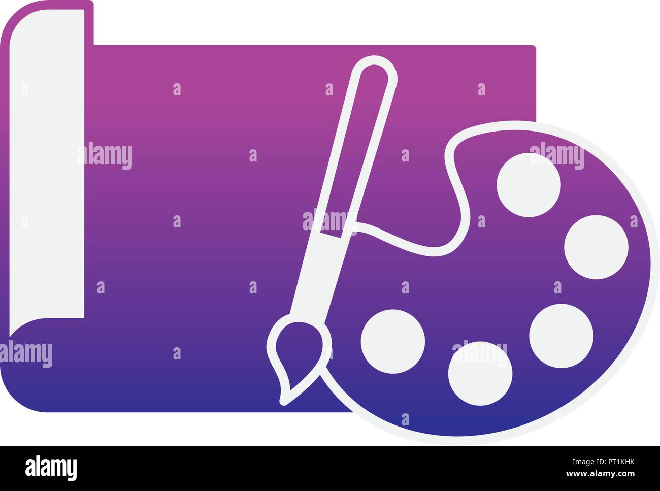 graphic design palette color brush and paper Stock Vector Image & Art ...