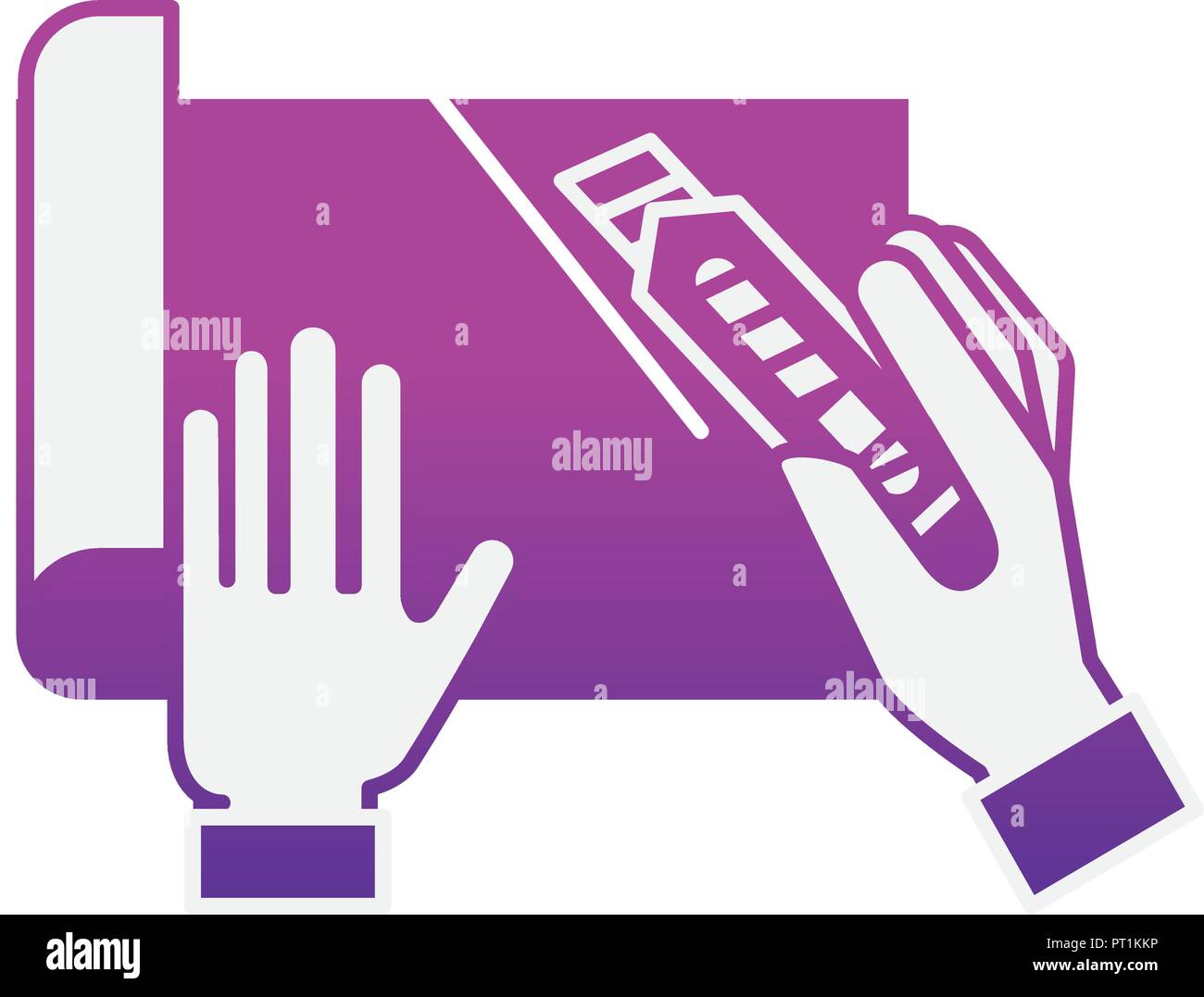 graphic designer hands cutting a paper Stock Vector Image & Art - Alamy