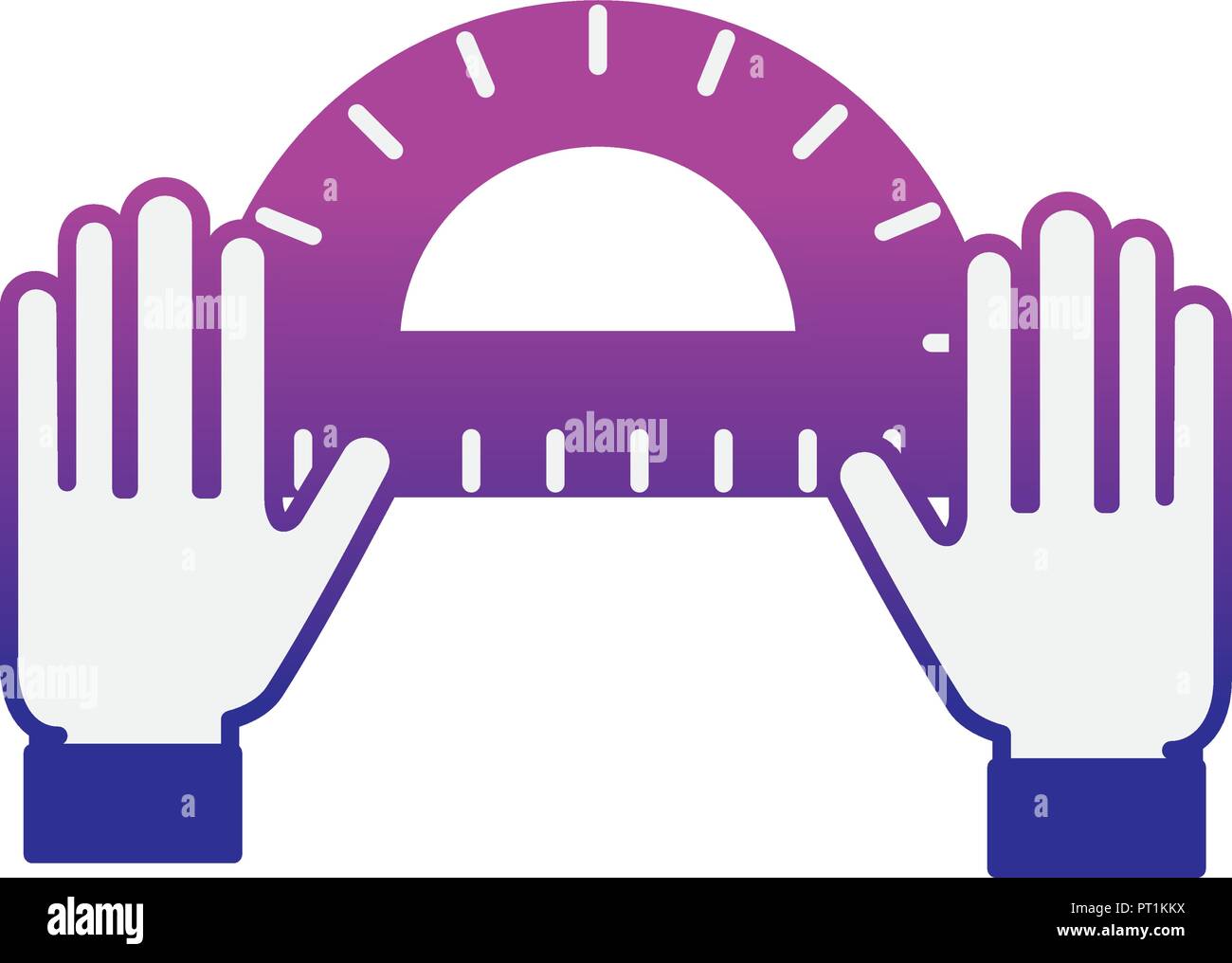 graphic designer hands with protractor tool Stock Vector Image & Art ...