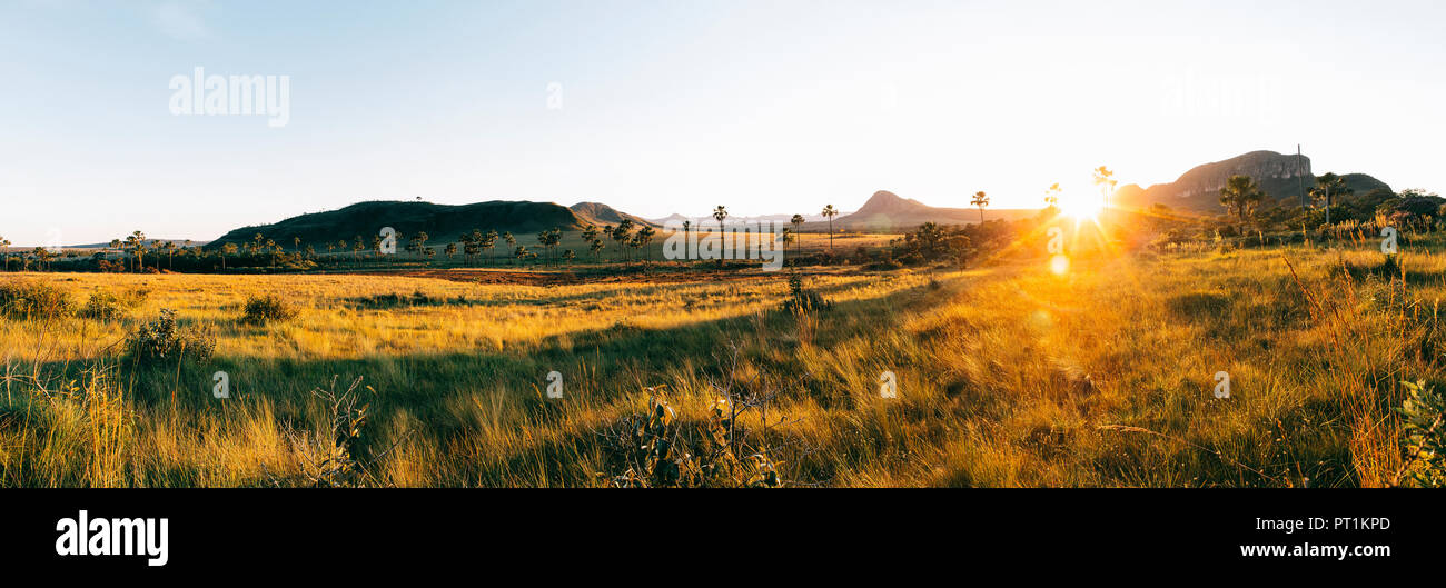 Brazil, Alto Paraiso de Goias, Landscape at dawn Stock Photo - Alamy