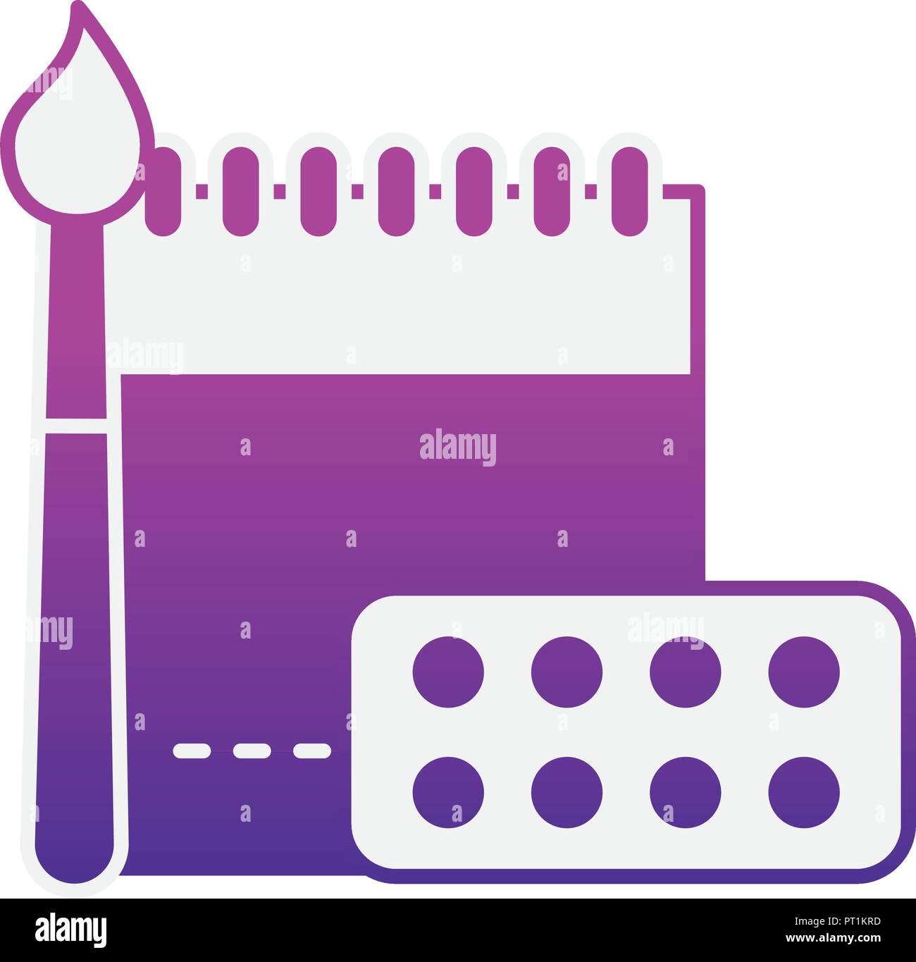 graphic design notepad palette color and brush Stock Vector Image & Art ...