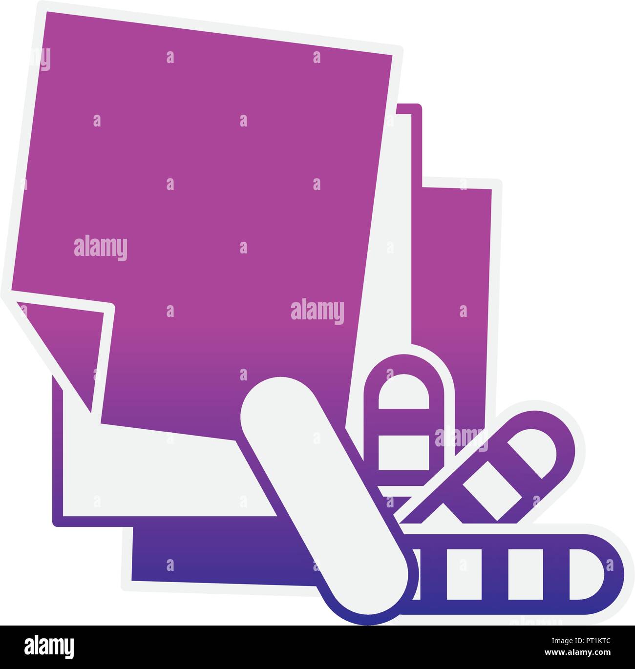 stack sheets and palette color tone graphic design Stock Vector Image ...