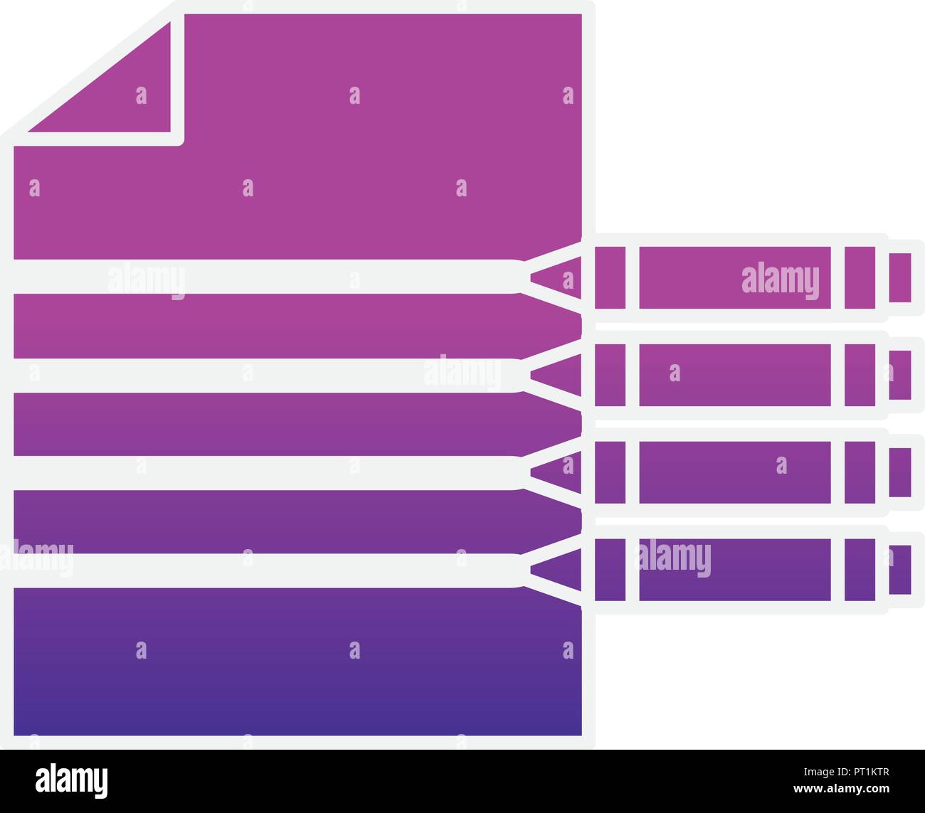 graphic design crayons color making lines on paper Stock Vector Image ...