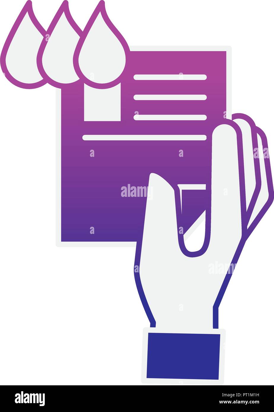 hand holding paper color tone design Stock Vector Image & Art - Alamy