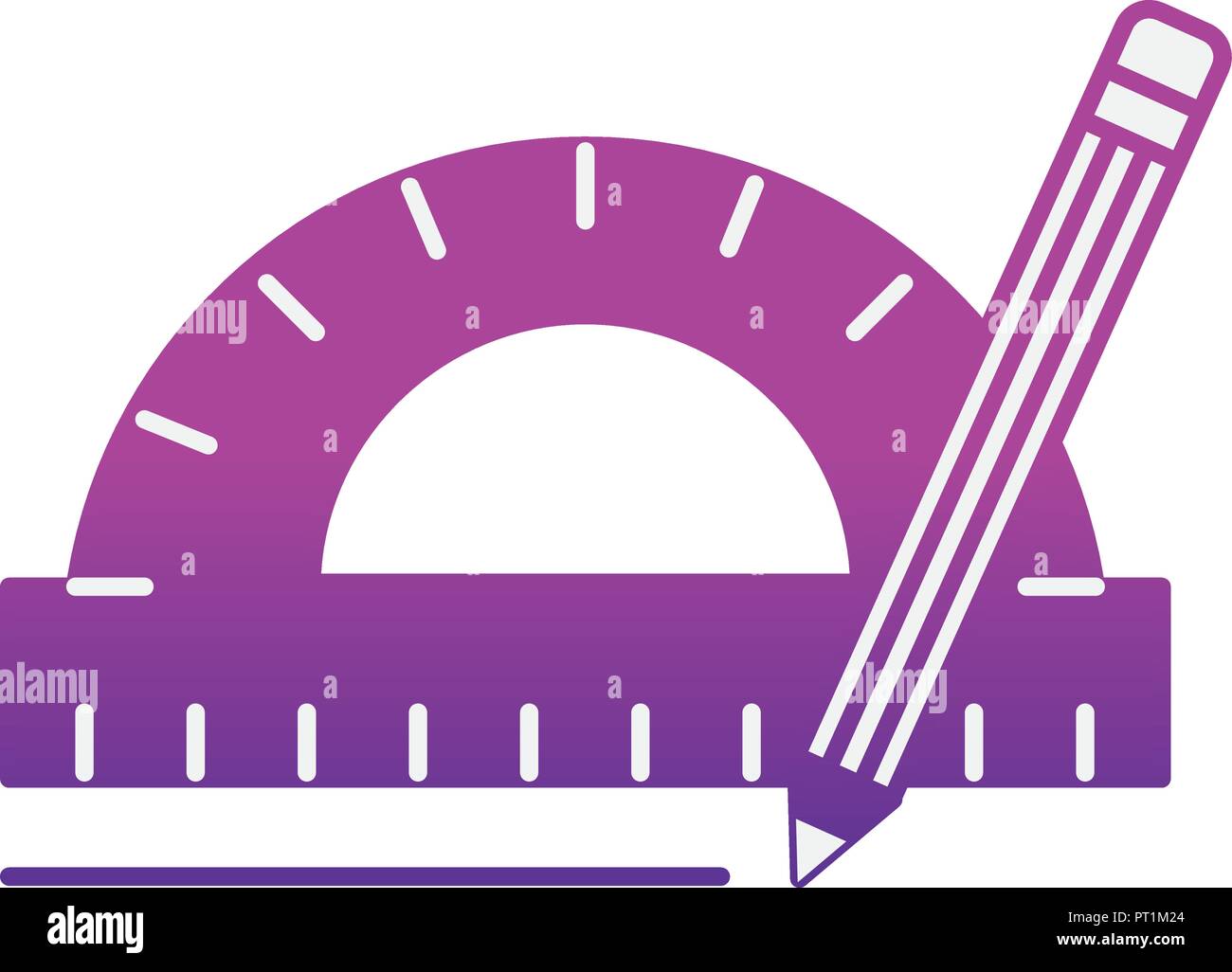 protractor pencil graphic design tools Stock Vector Image & Art - Alamy
