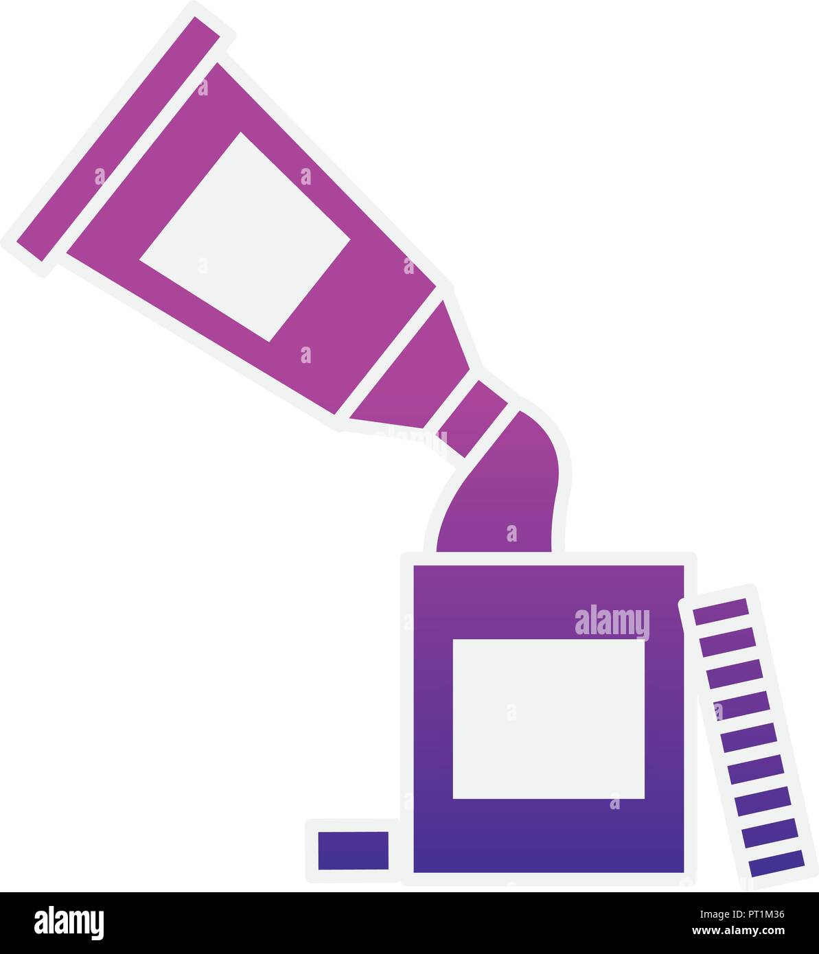 artistic color tube pouring on container Stock Vector Image & Art - Alamy