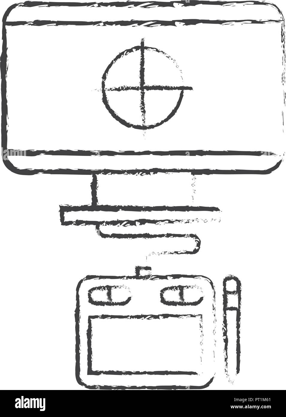 Graphic tablet pen hand Black and White Stock Photos & Images - Alamy