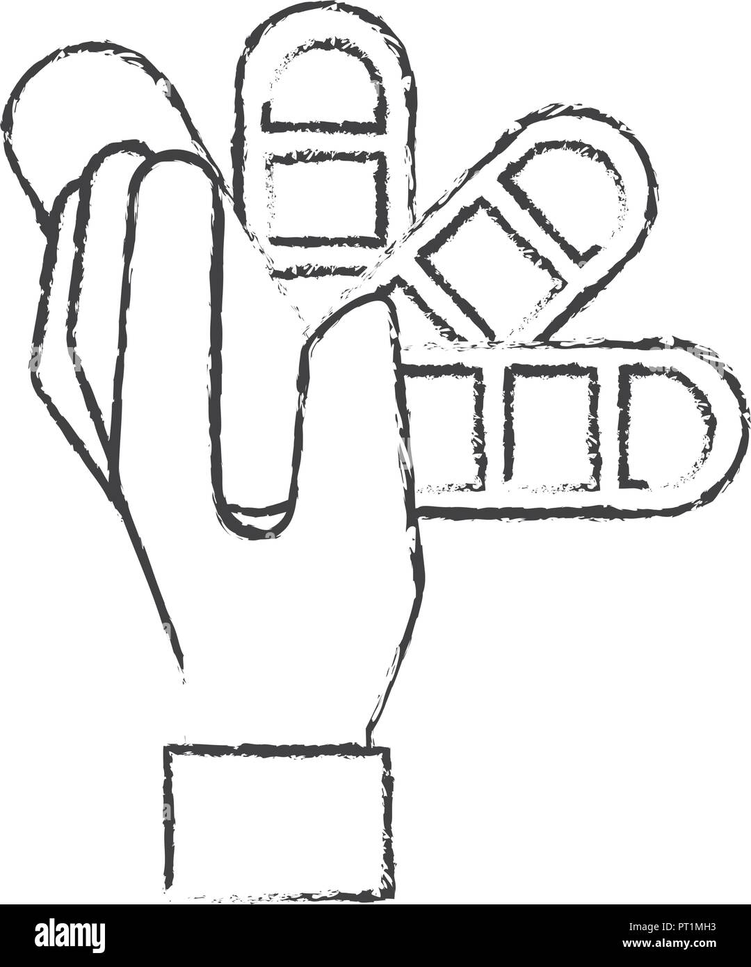 hand holding color tone tool graphic design Stock Vector Image & Art ...