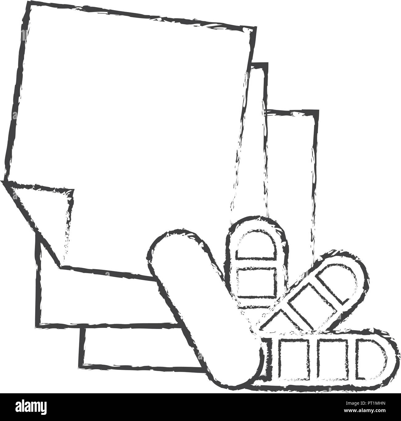 stack sheets and palette color tone graphic design Stock Vector Image ...