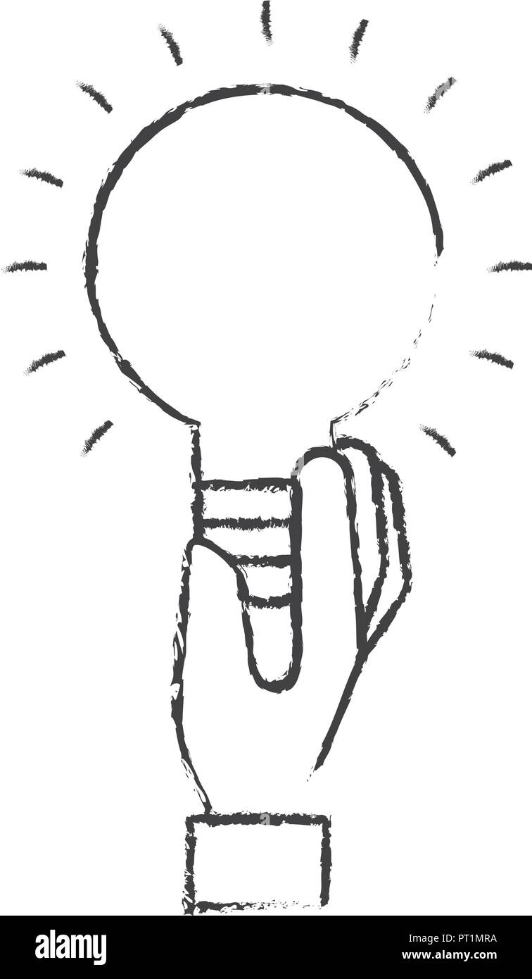 hand holding bulb idea creativity symbol Stock Vector Image & Art - Alamy