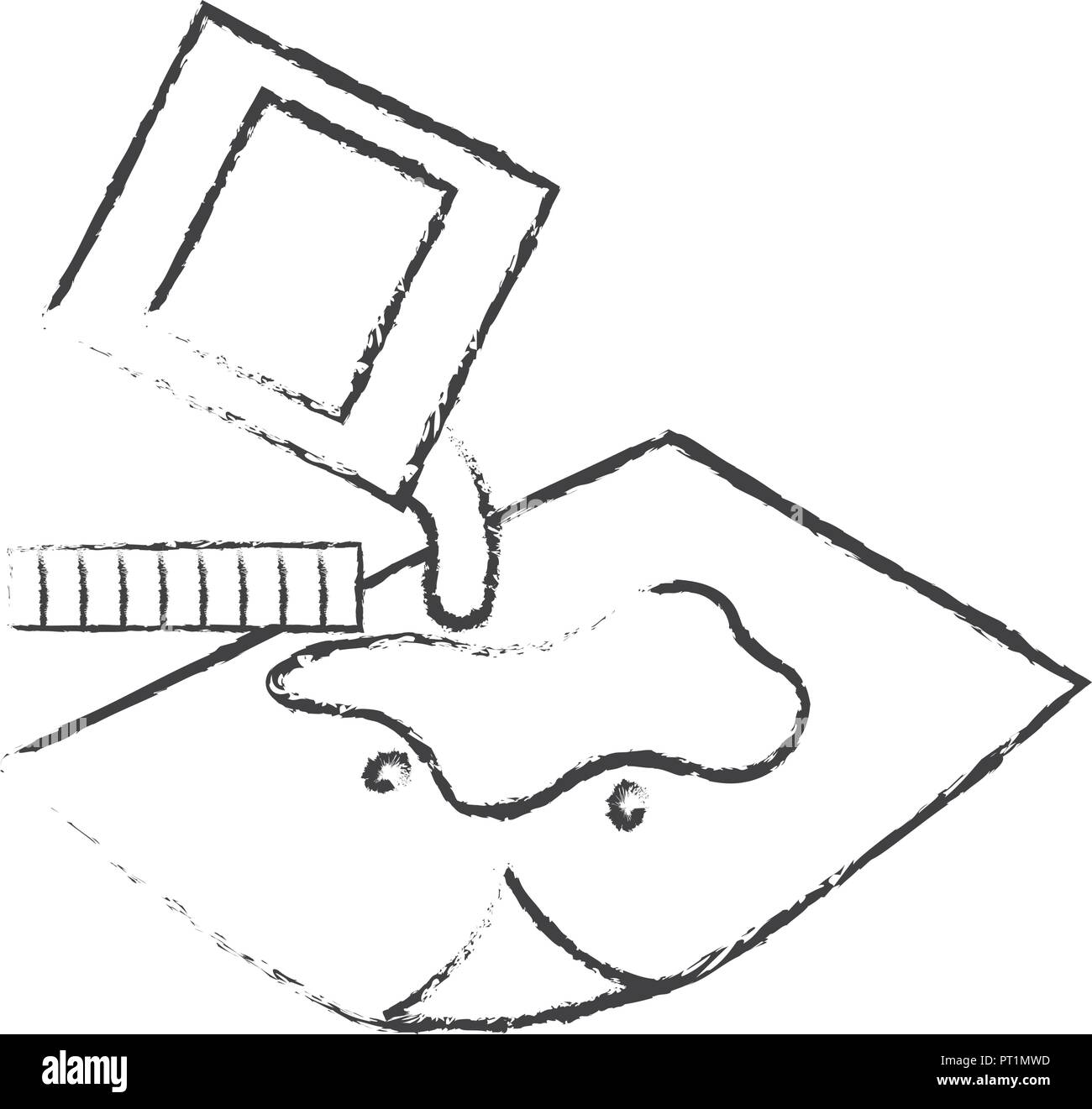 artistic color container pouring paint paper Stock Vector Image & Art ...