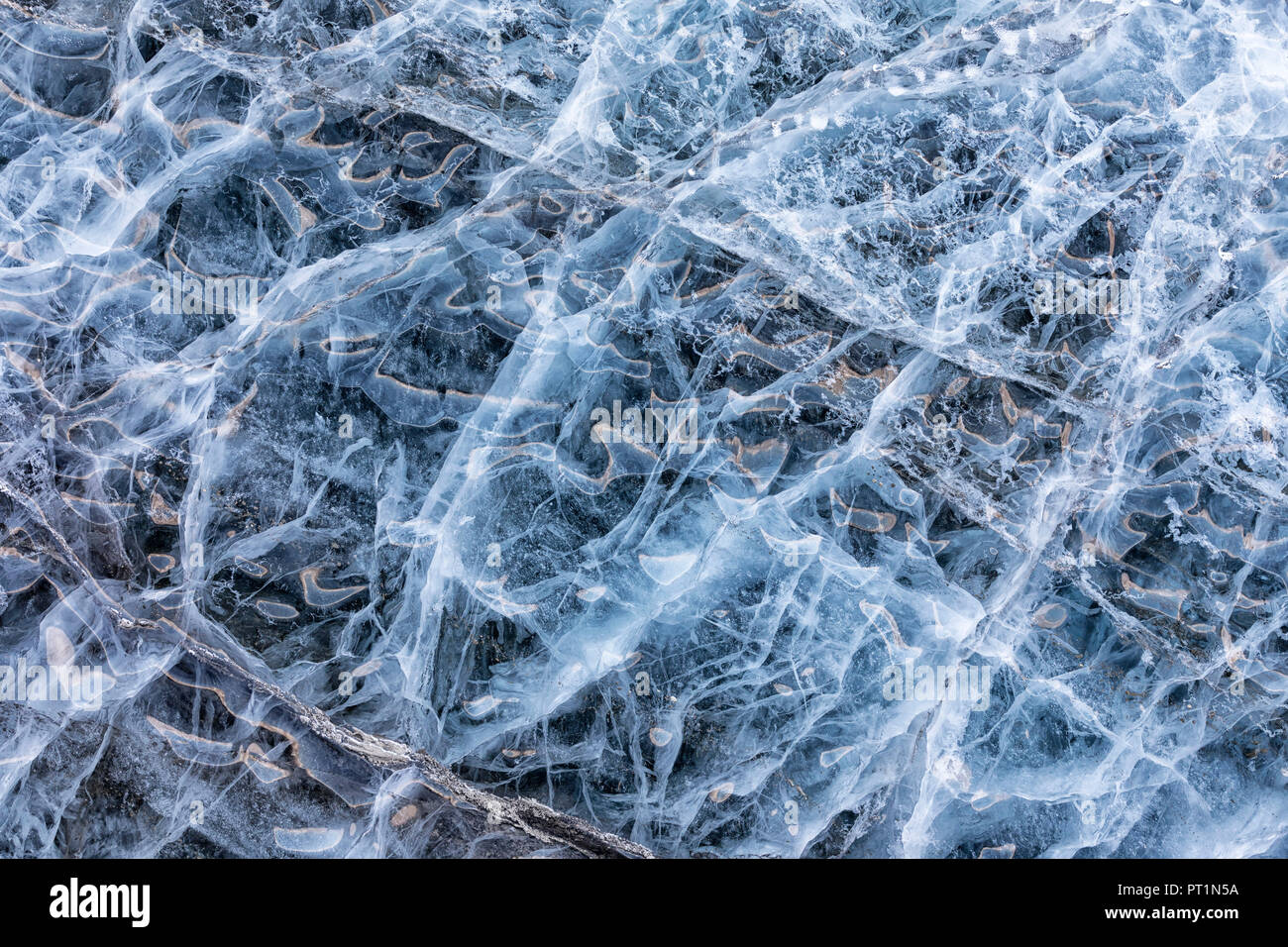 Ice pattern on a glacier in spitsbergen hi-res stock photography and ...