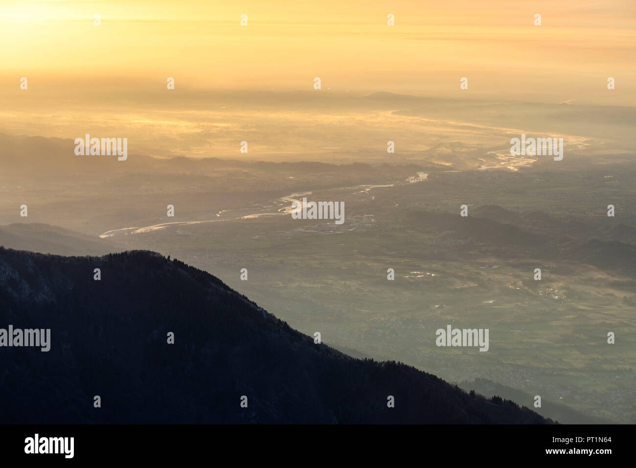 Monte Grappa, province of Treviso, Veneto, Italy, Europe, View at ...