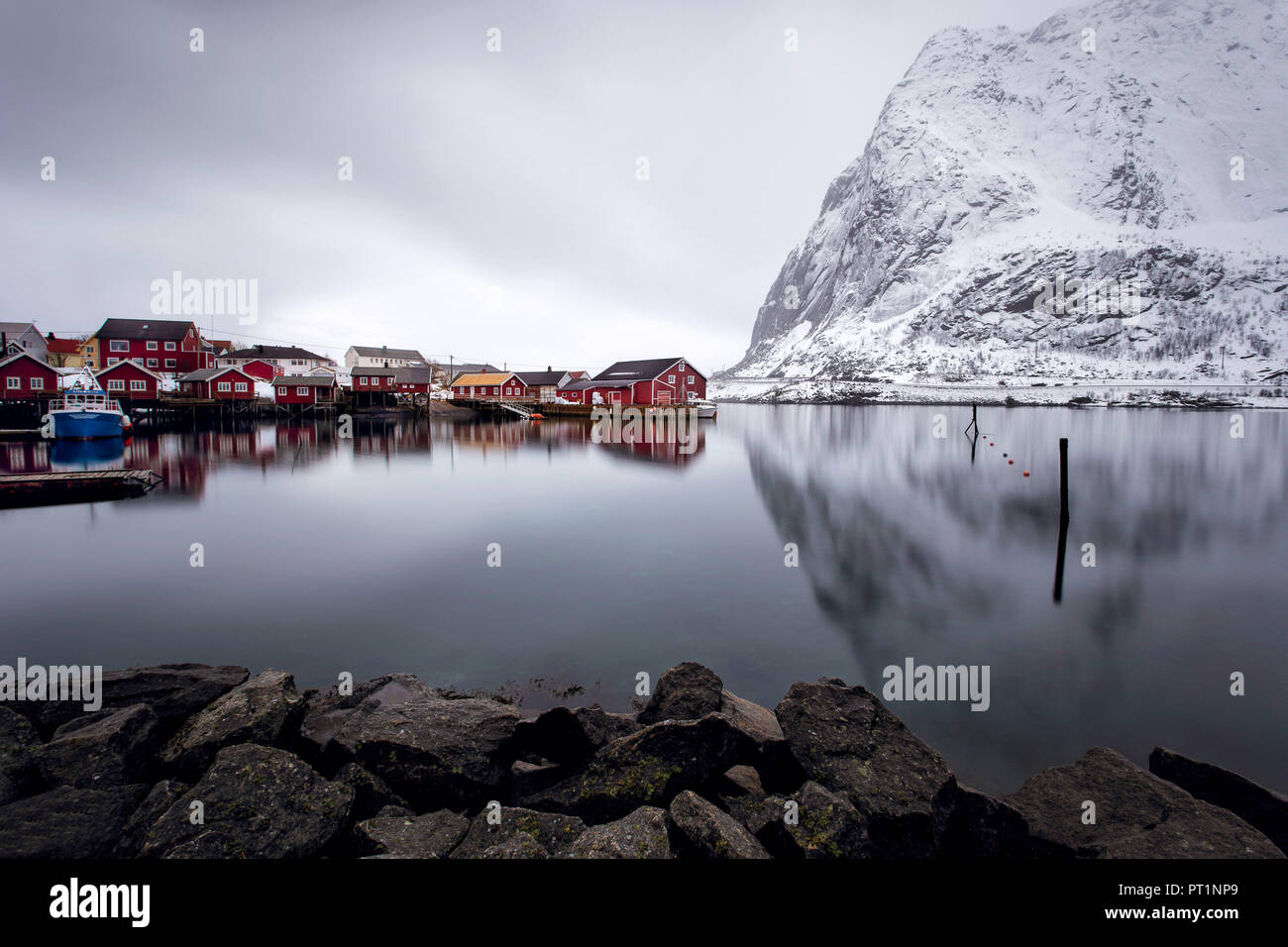 Lofoten islands moskenes village reine hi-res stock photography and ...