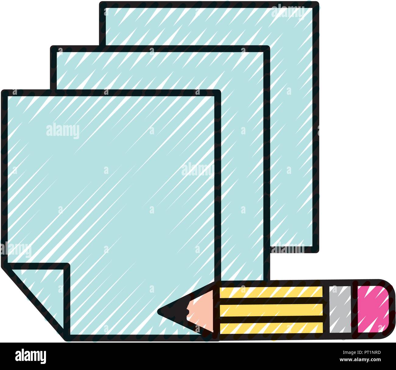 graphic design sheets paper and pencil tools Stock Vector Image & Art ...