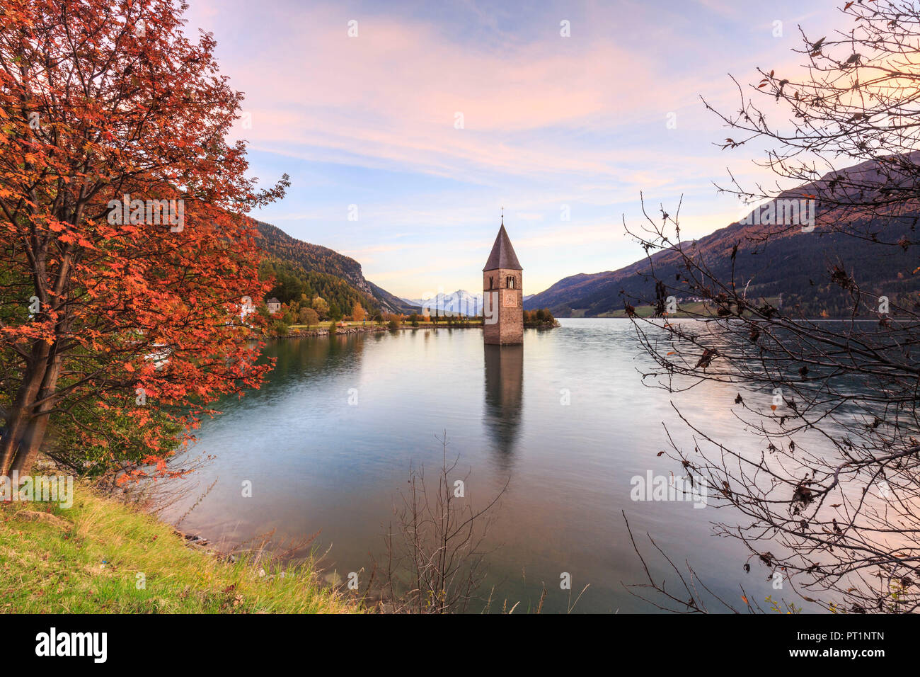 Reschensee lake reschen hi-res stock photography and images - Alamy