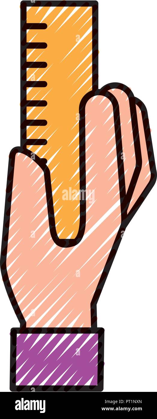 graphic designer hand holding ruler Stock Vector Image & Art - Alamy