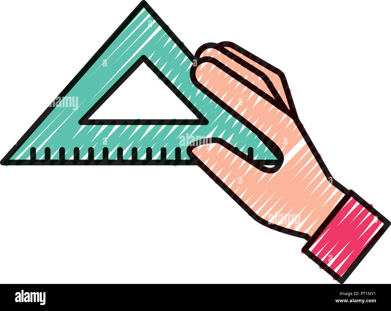 hand holding triangle ruler supply Stock Vector Image & Art - Alamy