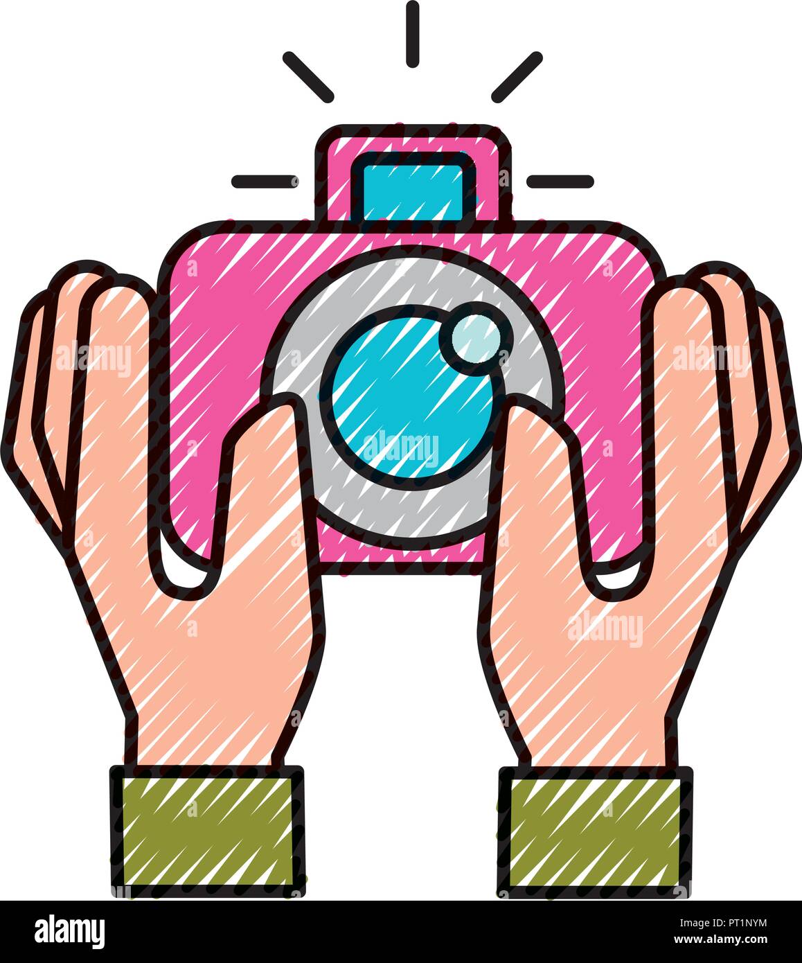 Hands holding photograph Stock Vector Images - Alamy