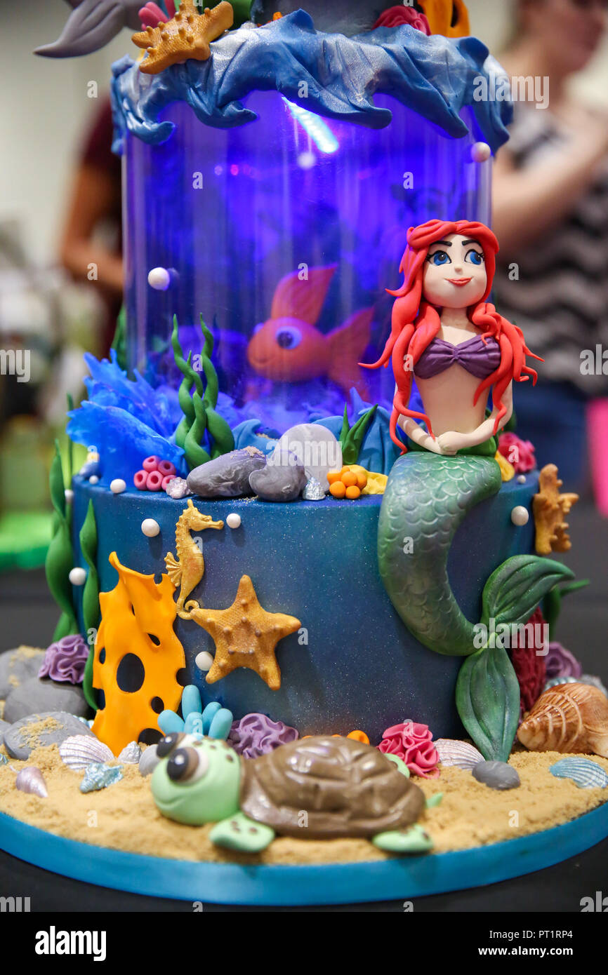 ExCeL London. UK 5 Oct 2018 - Kids Birthday Cake Competition cake on ...