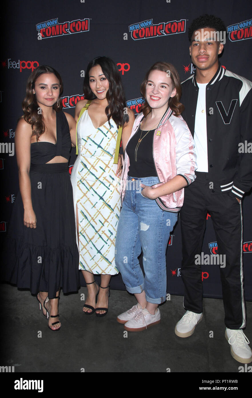 NEW YORK, NY - OCTOBER 04: Aimee Carrero, Karen Fukuhara, Noelle ...