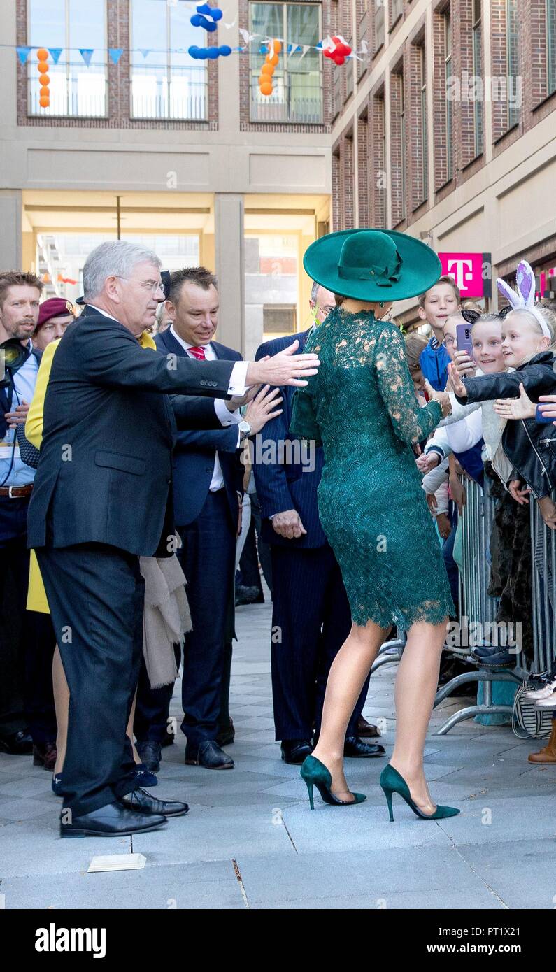 Leidsche Rijn, The Netherlands . 5th October 2018. Queen Maxima during ...