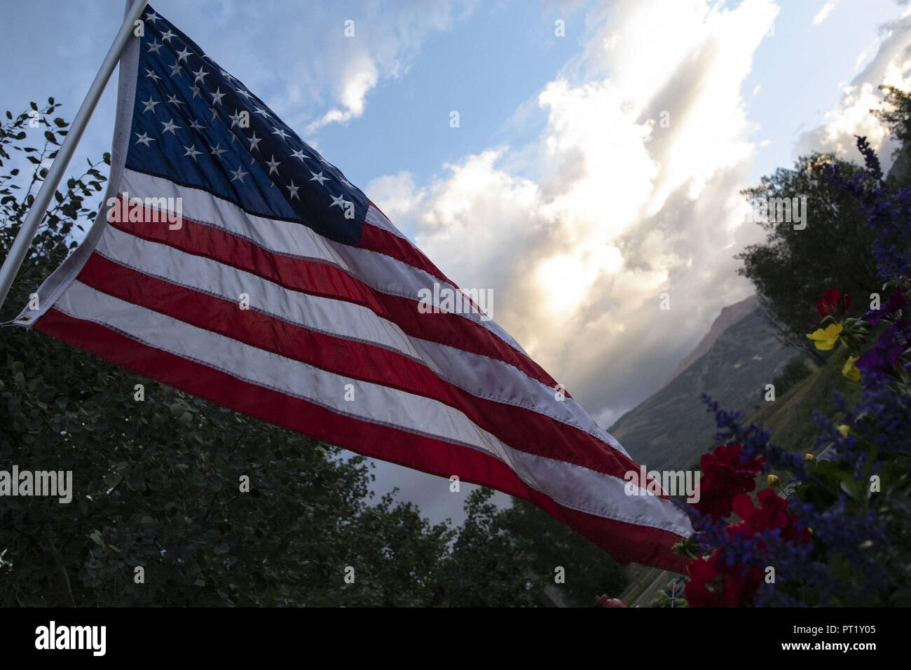 Bull riding american flag hi-res stock photography and images - Alamy