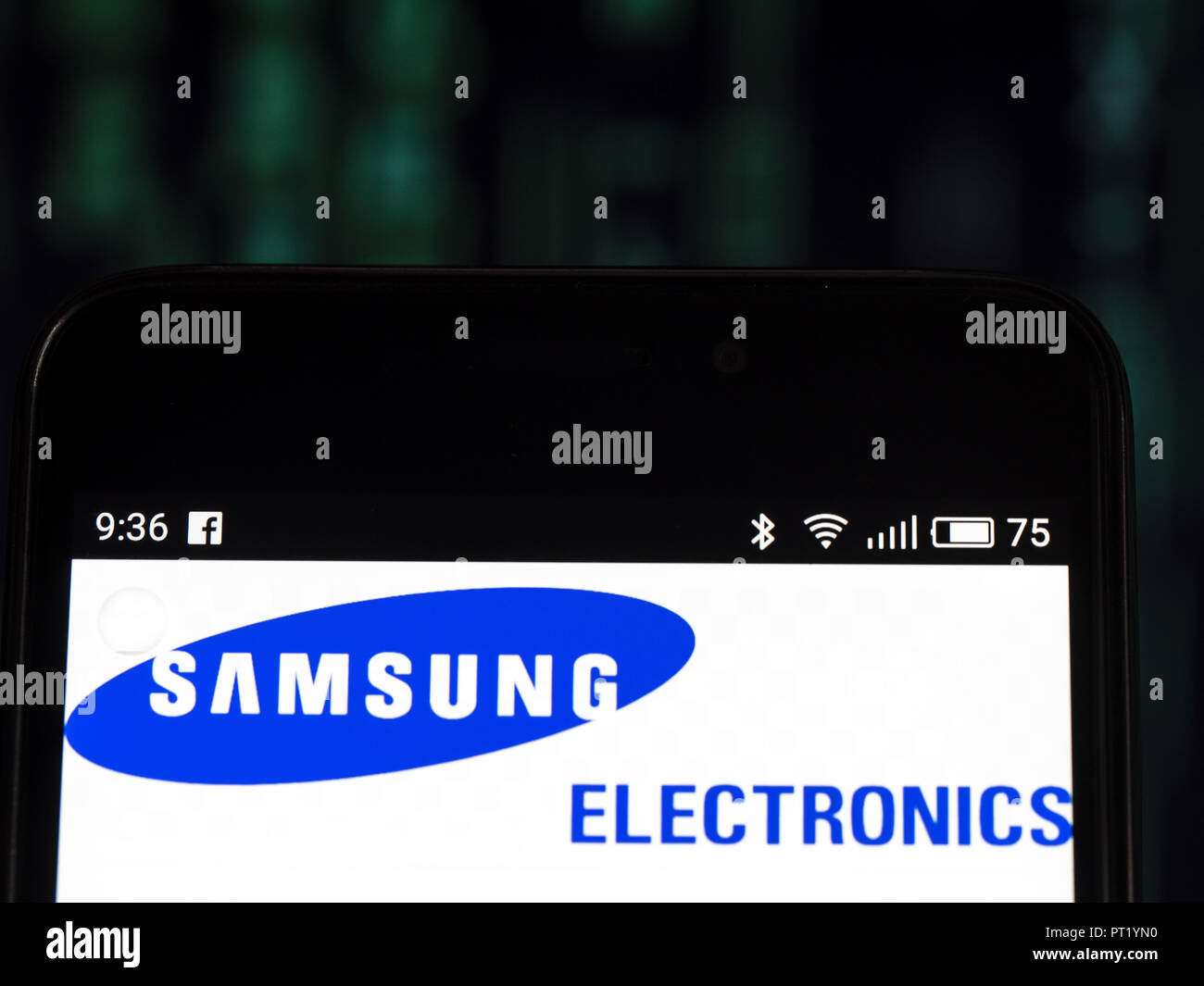 September 27, 2018 - Kiev, Ukraine - Samsung logo seen displayed on ...