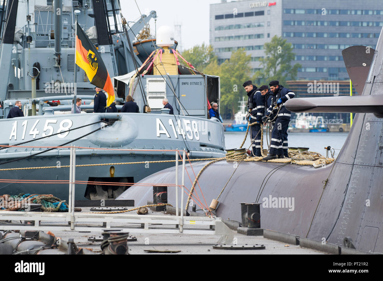 Gdynia, Poland. 05th Oct, 2018. German Type 212A submarine U-31 (S181 ...
