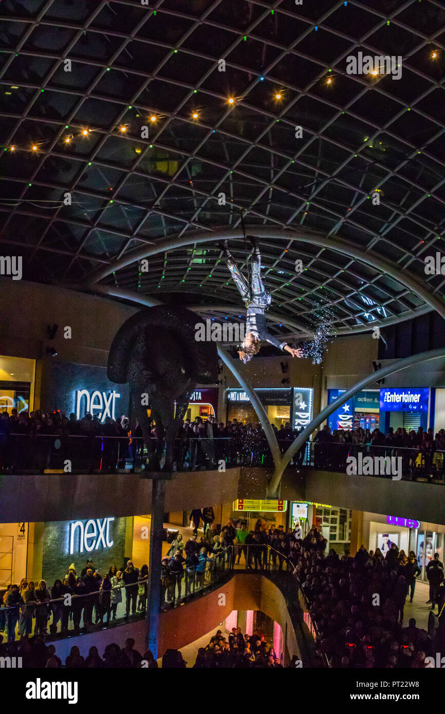 Leeds, UK. 5 October 2018. Photographs from the 14th annual Light Night ...