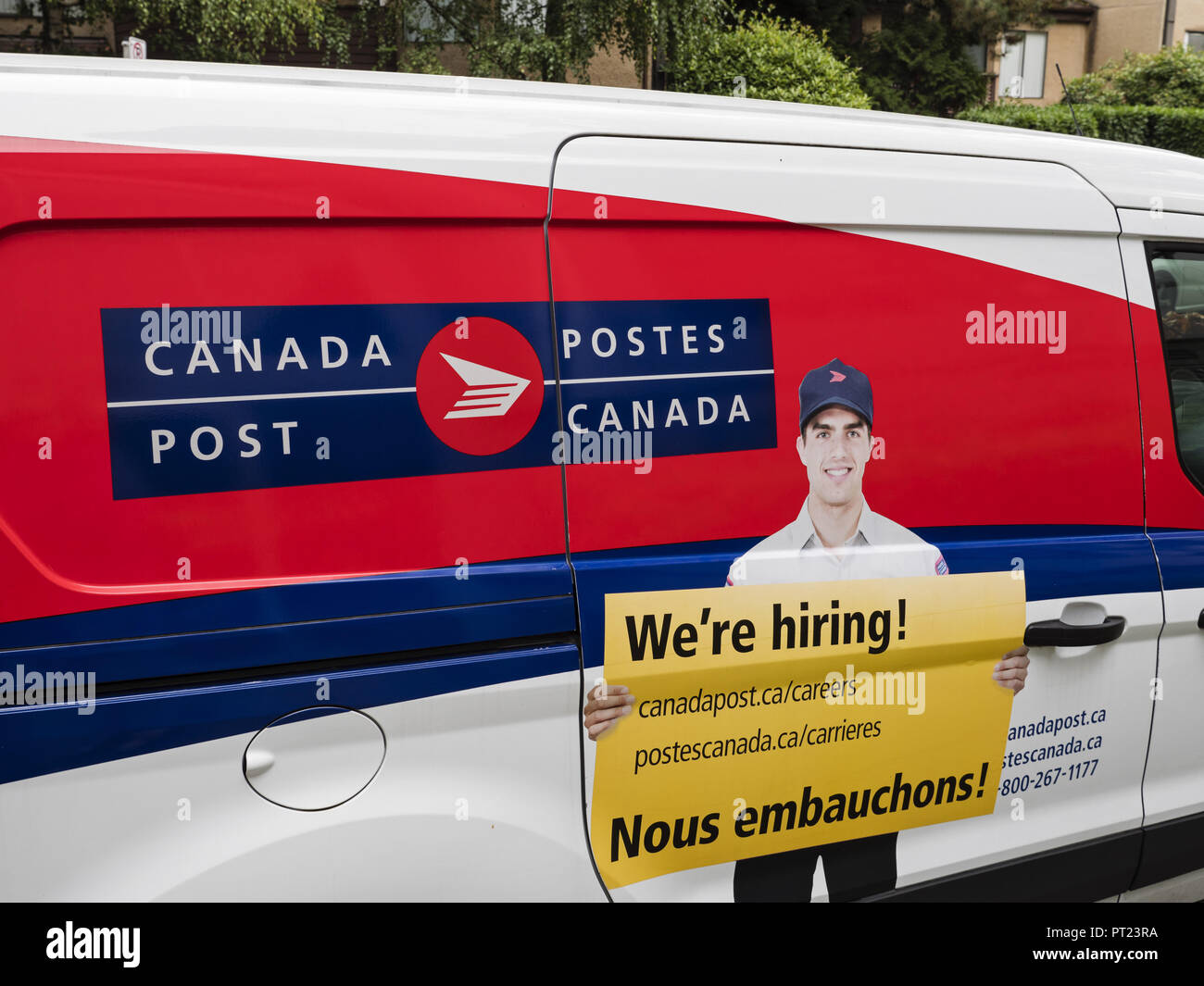 Vancouver, British Columbia, Canada. 3rd Oct, 2018. A ''We're Hiring ...