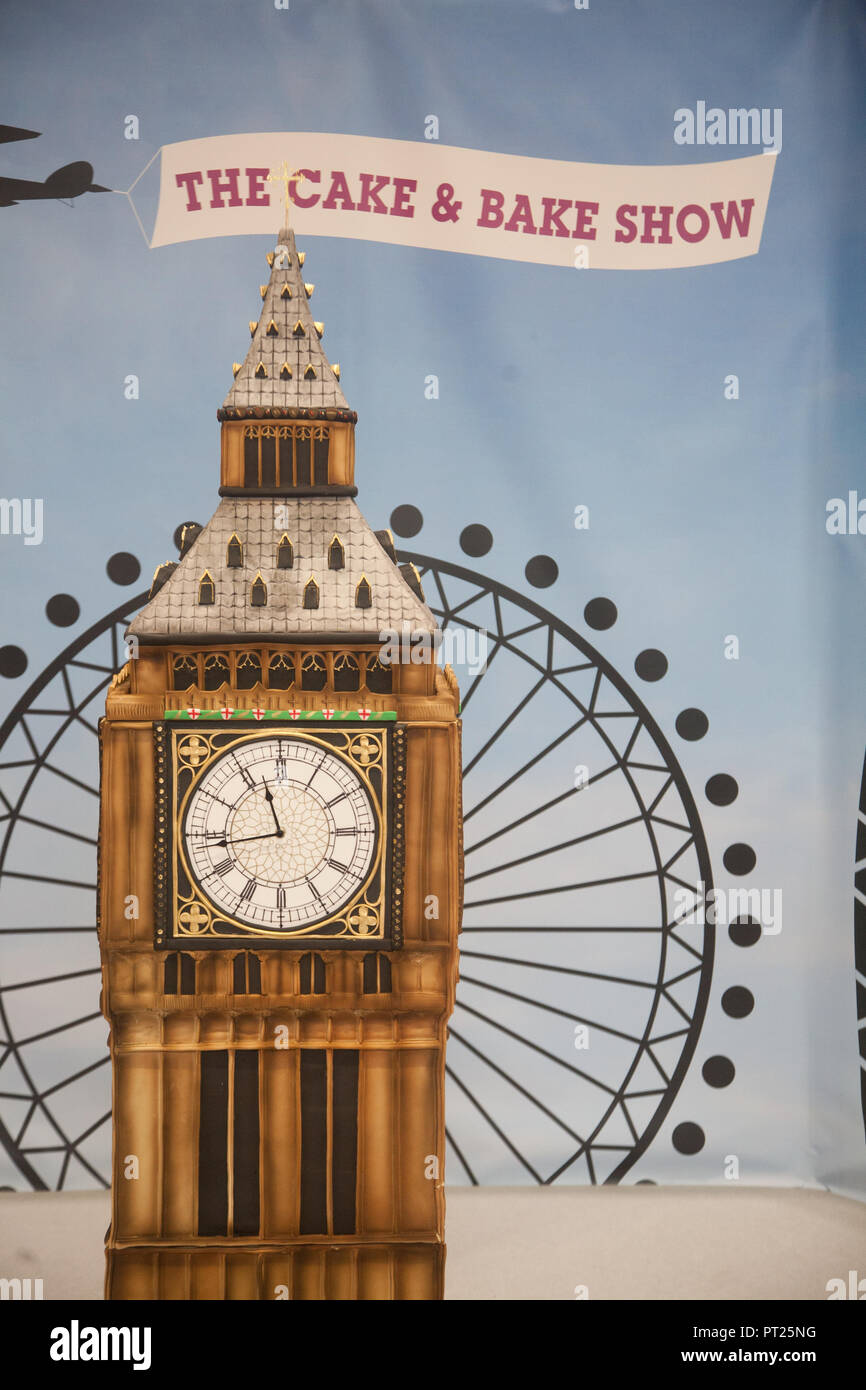 London UK. 6th October 2018. Hundreds of visitors attend the Cake and ...