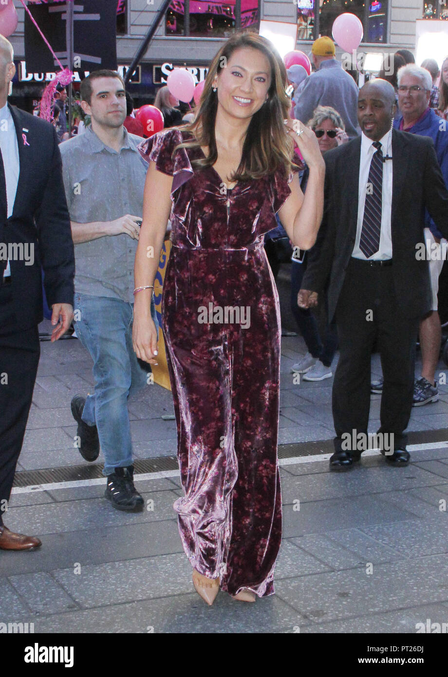 New York, USA. 5th Oct, 2018. Ginger Zee on the set of Good Morning ...