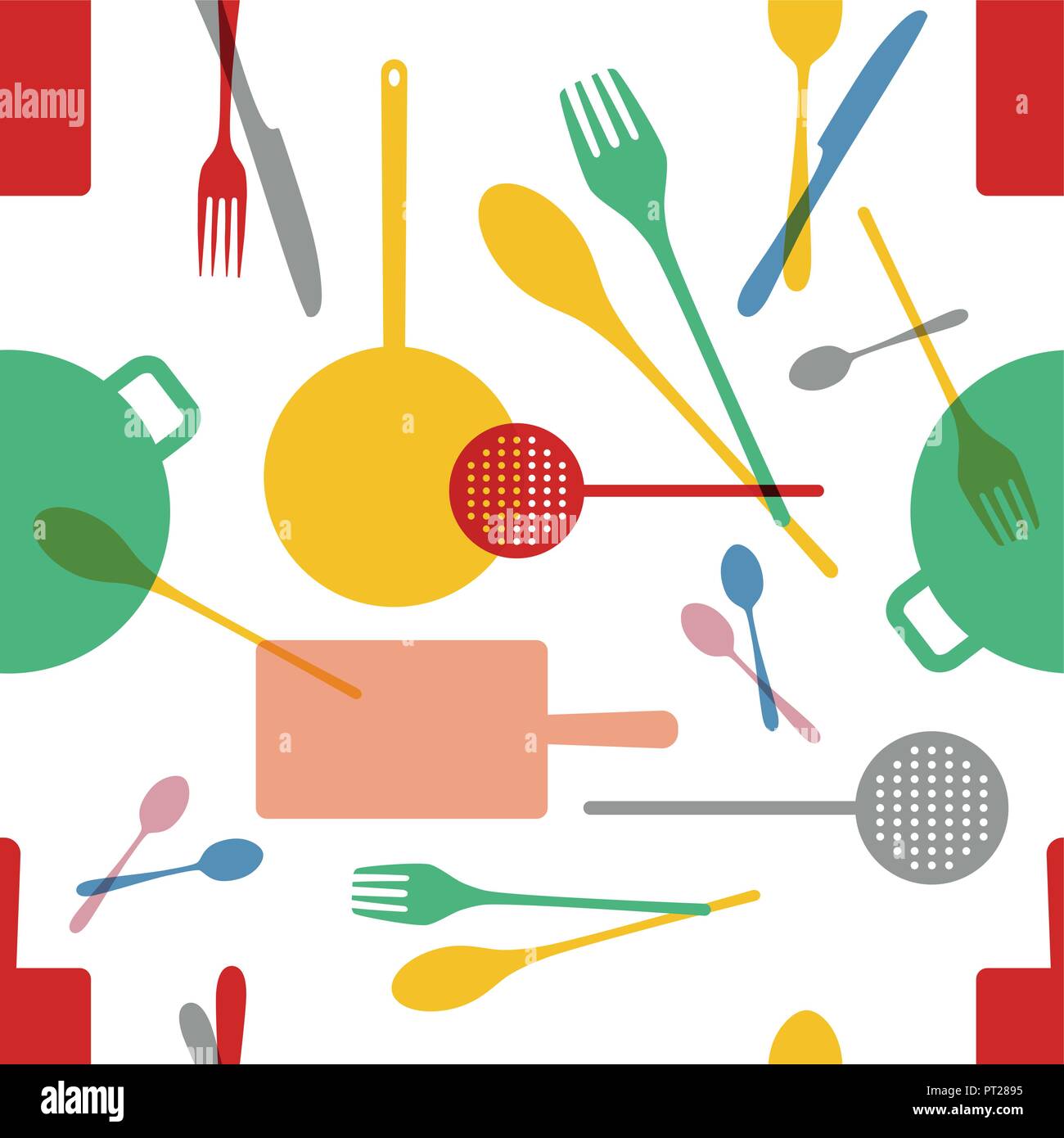 Kitchenware pattern. Seamless. Vector Illustration Stock Vector Image ...