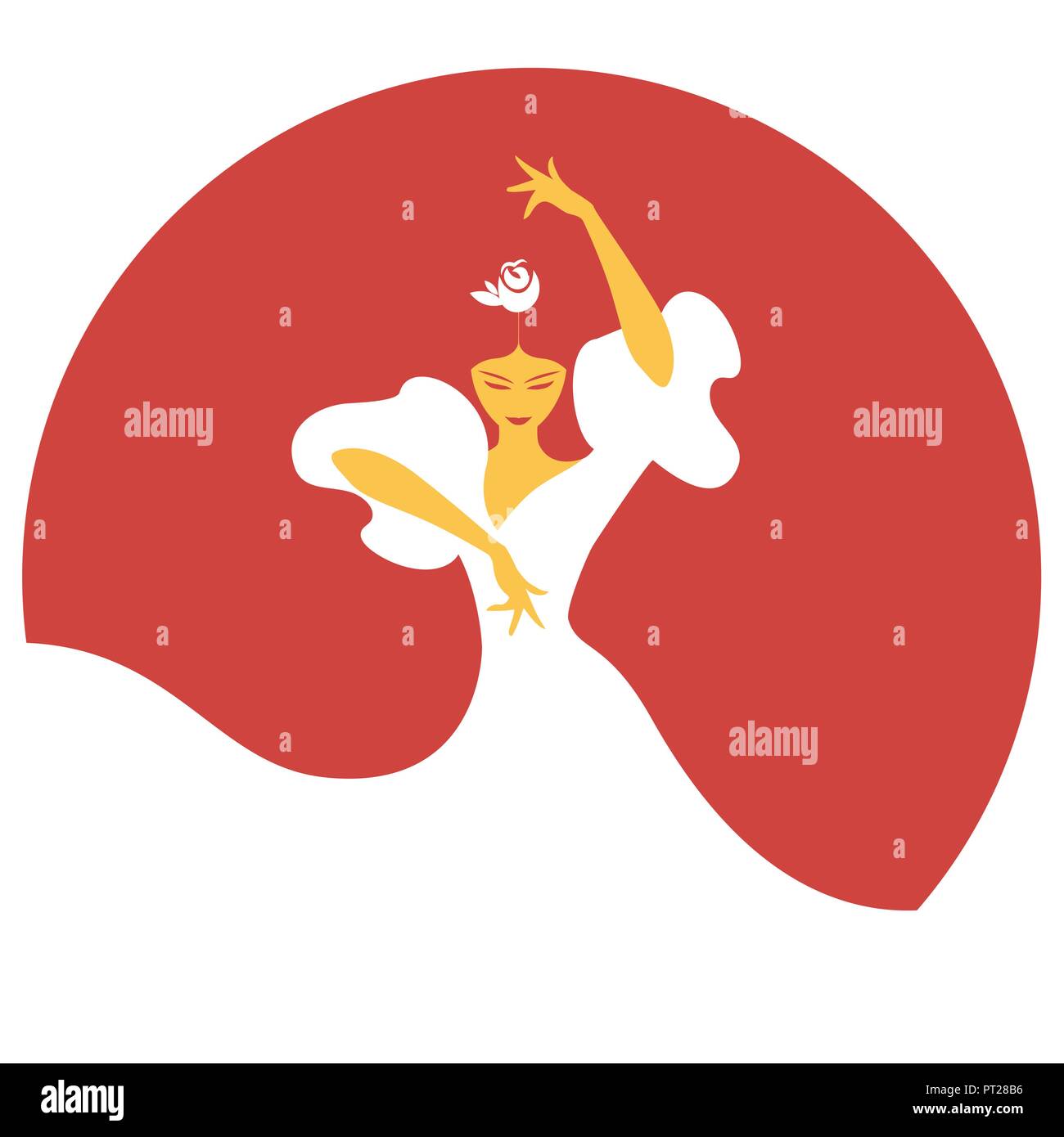 Spanish Flamenco Dancer Vector Illustration Stock Vector Image And Art
