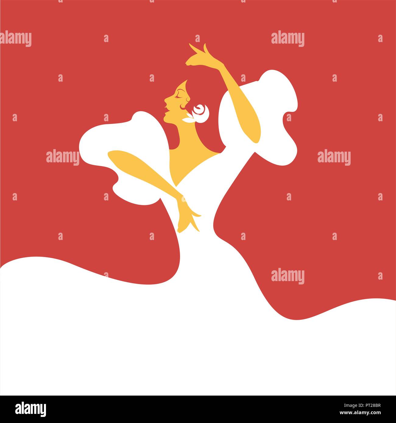 Spanish flamenco dancer. Vector Illustration Stock Vector Image & Art ...