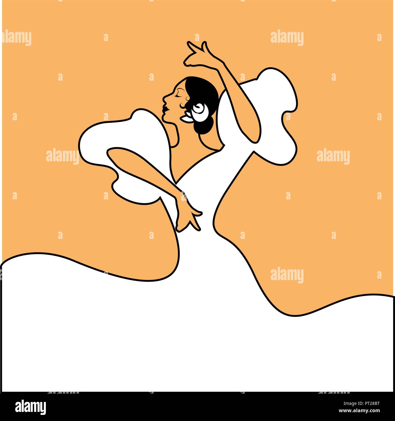 Spanish flamenco dancer. Vector Illustration Stock Vector Image & Art ...