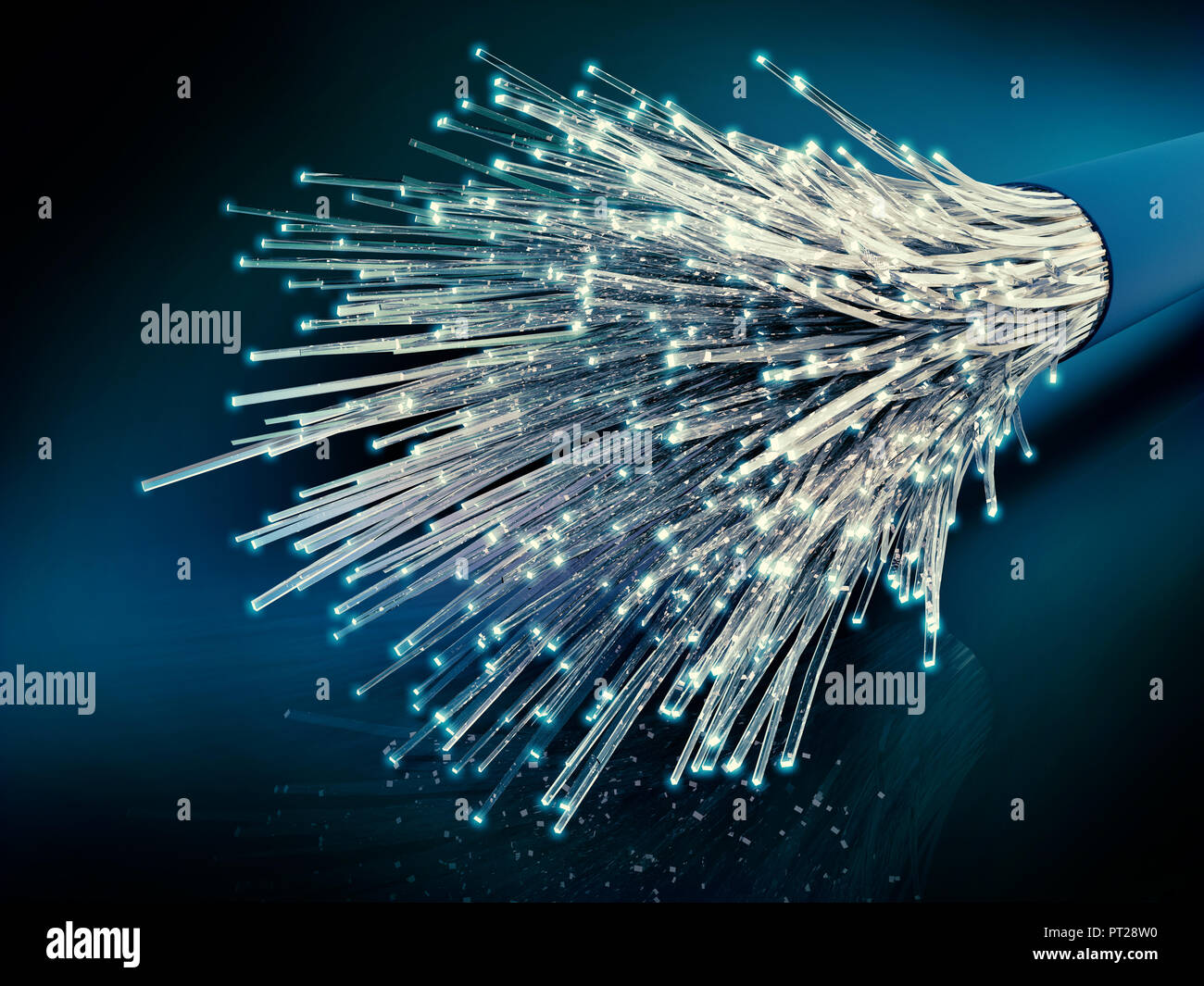 3d illustration fiber optic cable hi-res stock photography and images ...