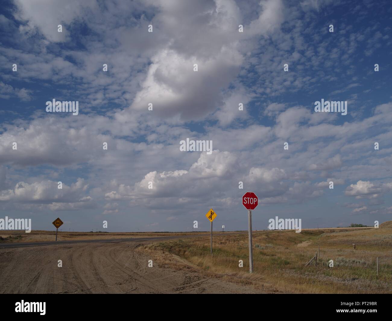 Road sign, Saskatchewan, Canada, Palliser Triangle, Brian Martin RMSF ...