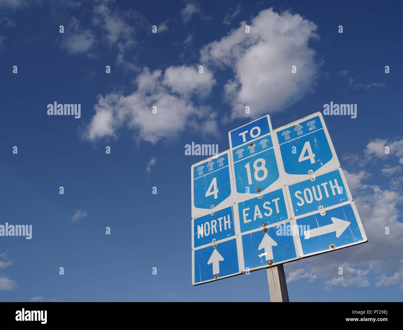 Road sign, Saskatchewan, Canada, Palliser Triangle, Brian Martin RMSF ...