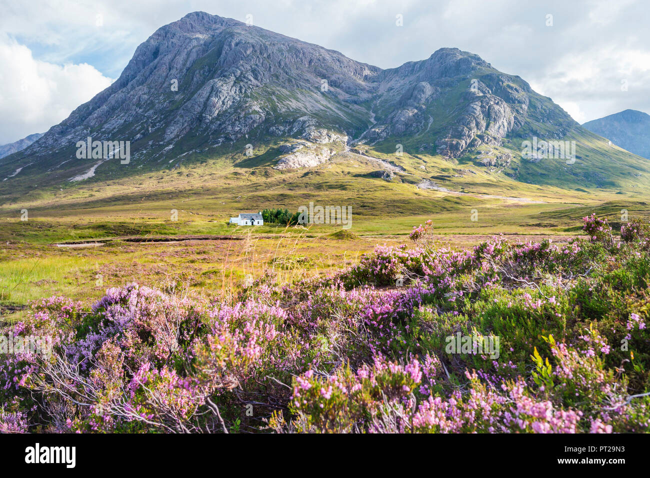 Solitary small home in Scottish Highlands near Glencoe, Scotland, UK ...