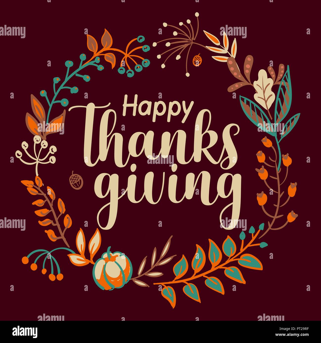 Thanksgiving typography hi-res stock photography and images - Alamy