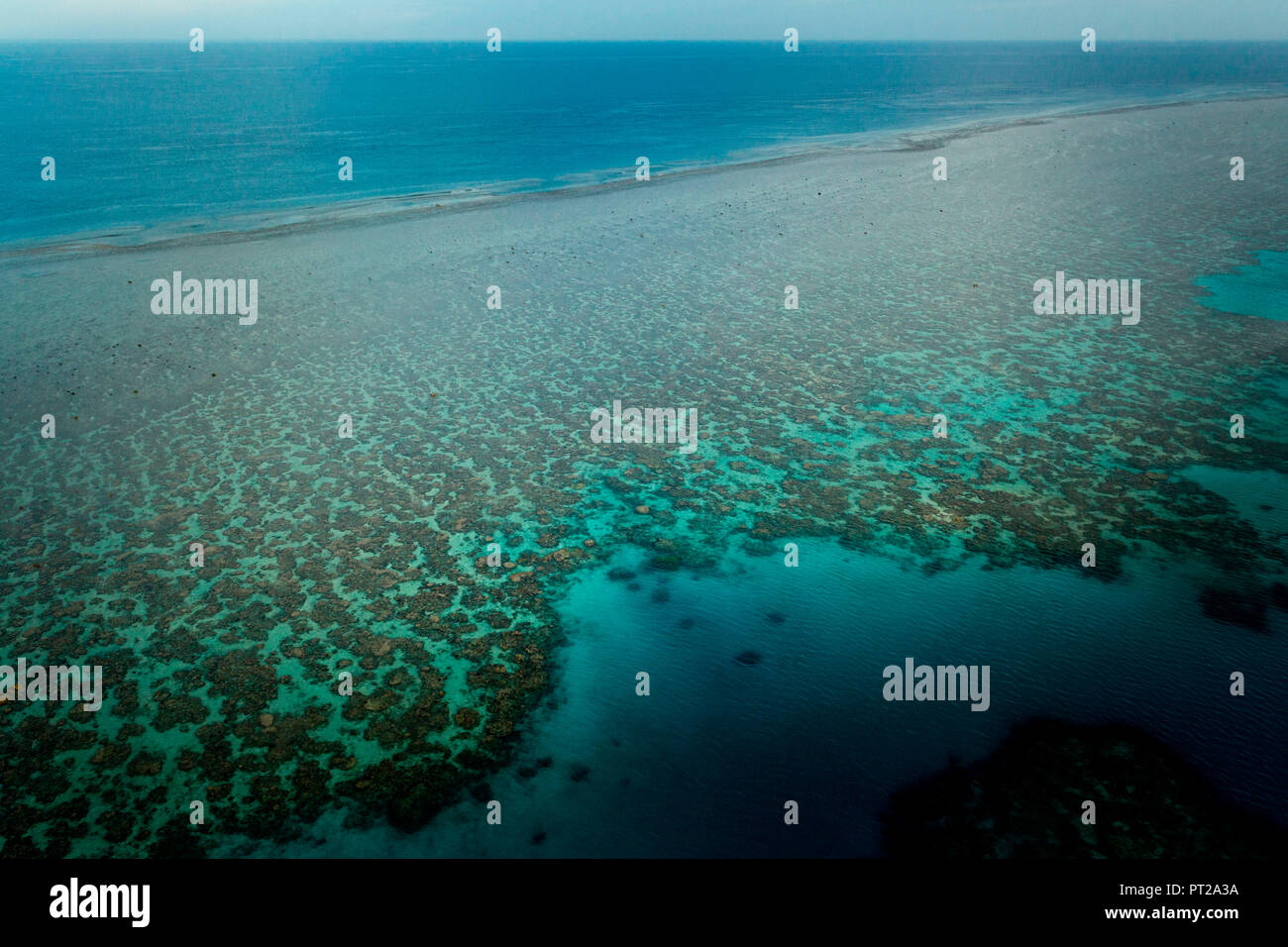 Great Barrier Reef, Queensland, Australia, Aerial View Stock Photo - Alamy