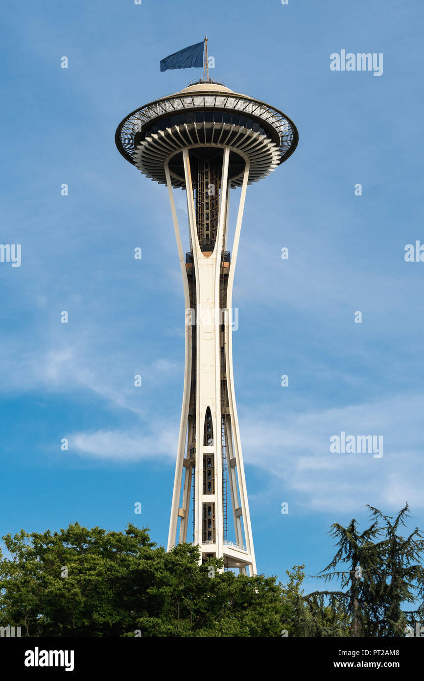 Seattle, Space Needle, landmark World's Fair Stock Photo - Alamy