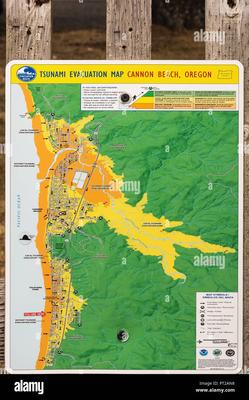 Oregon Coast Tsunami Map