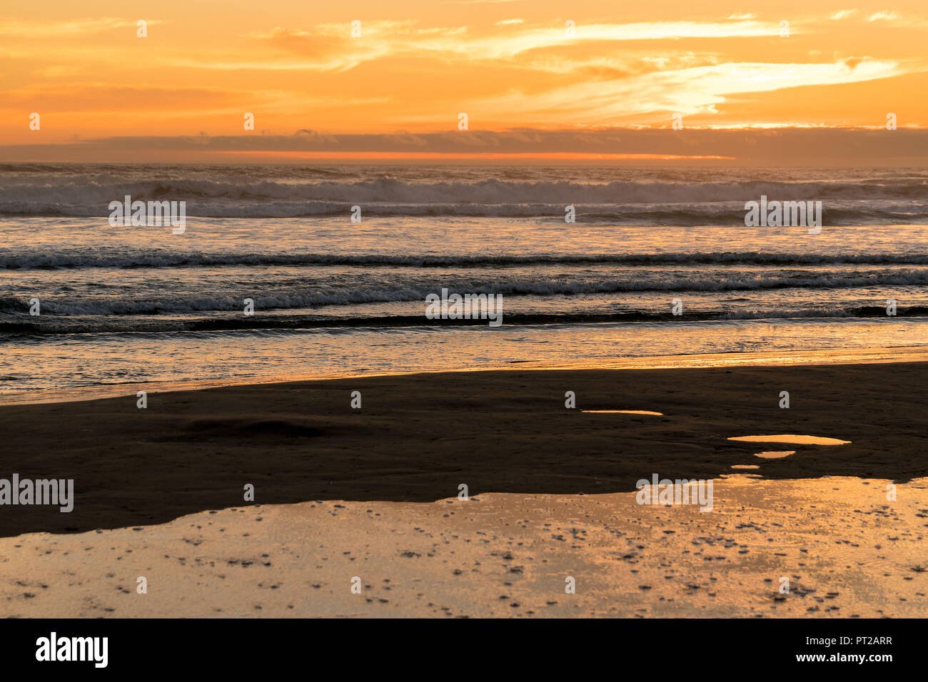 Pacific Coast, Cannon Beach, Sunset Stock Photo - Alamy