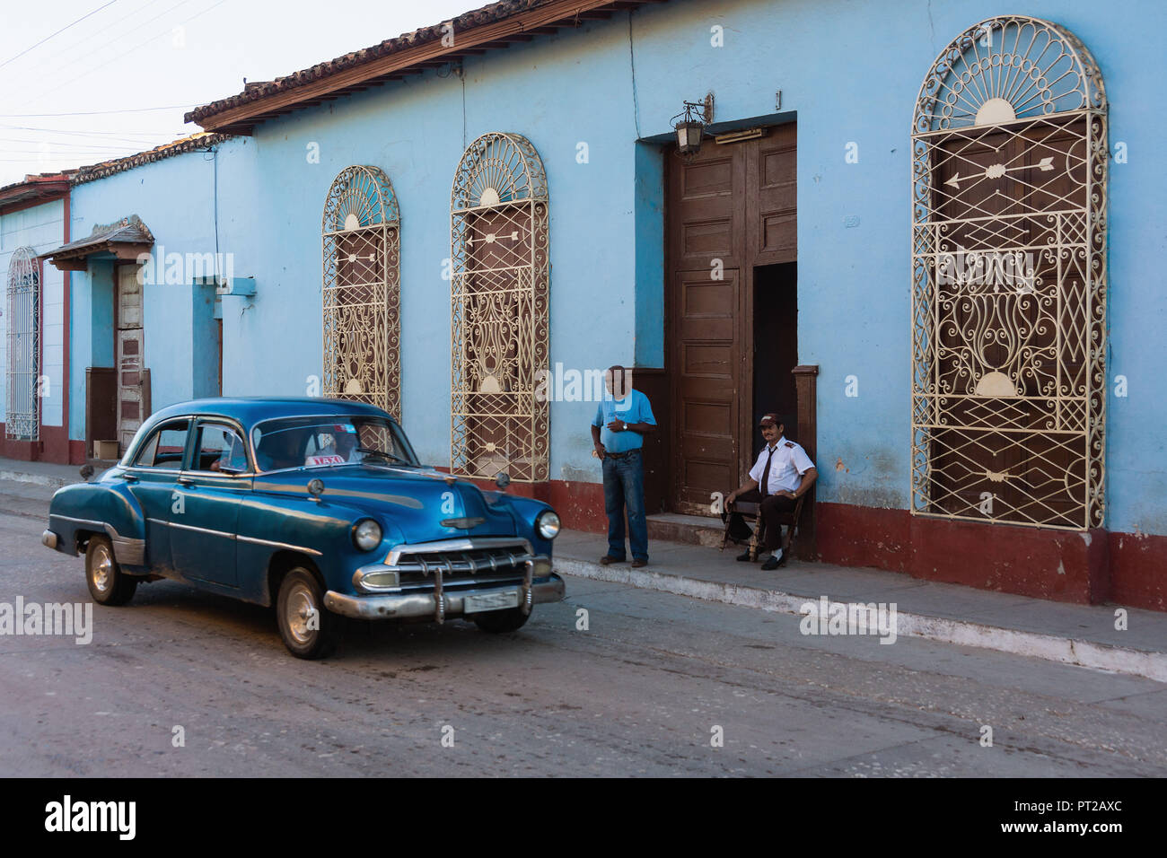 Cuba, Trinidad, street, classic car , street scene Stock Photo - Alamy