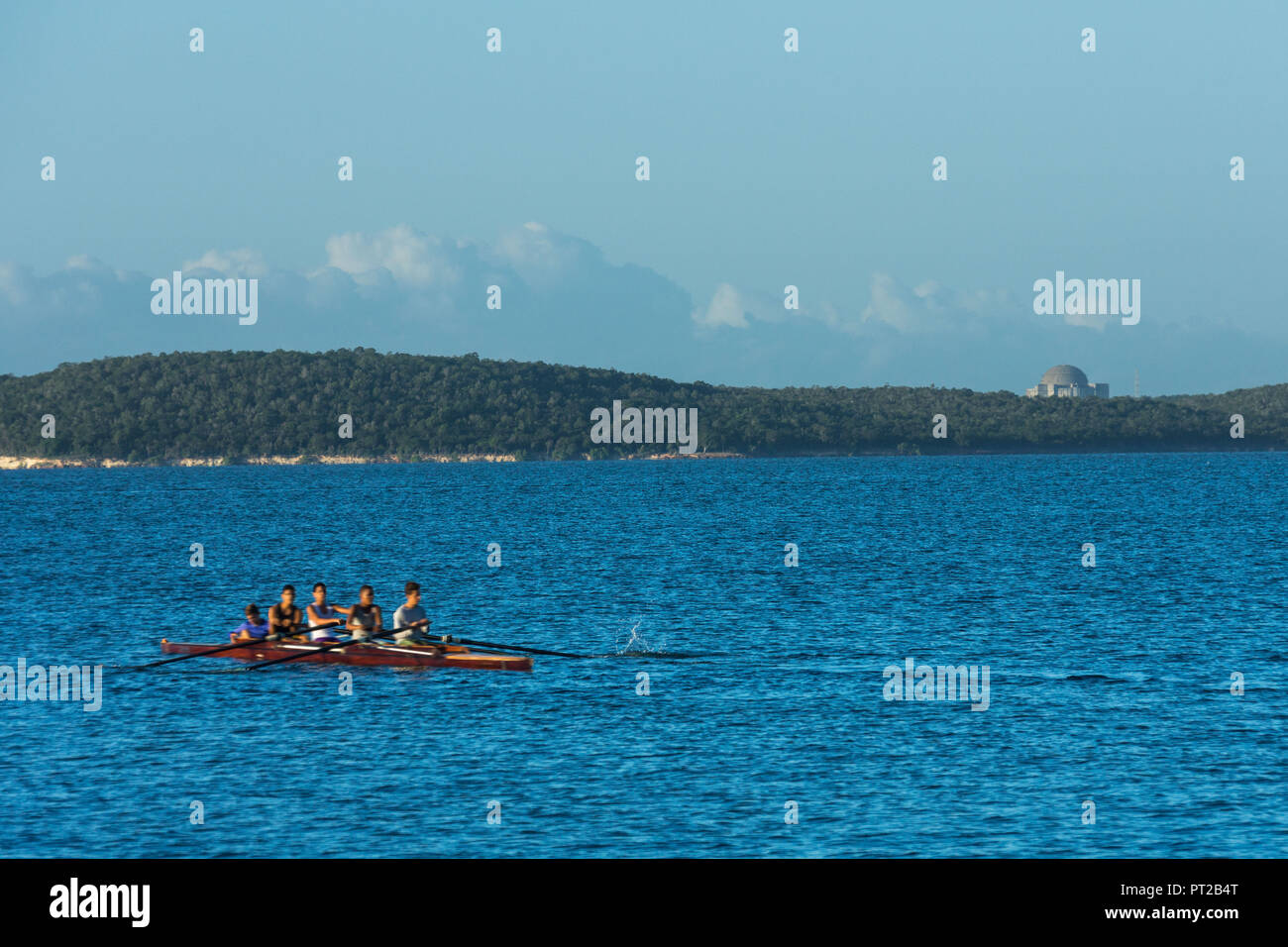 Cuba, Cienfuegos, nuclear power plant, rower Stock Photo - Alamy