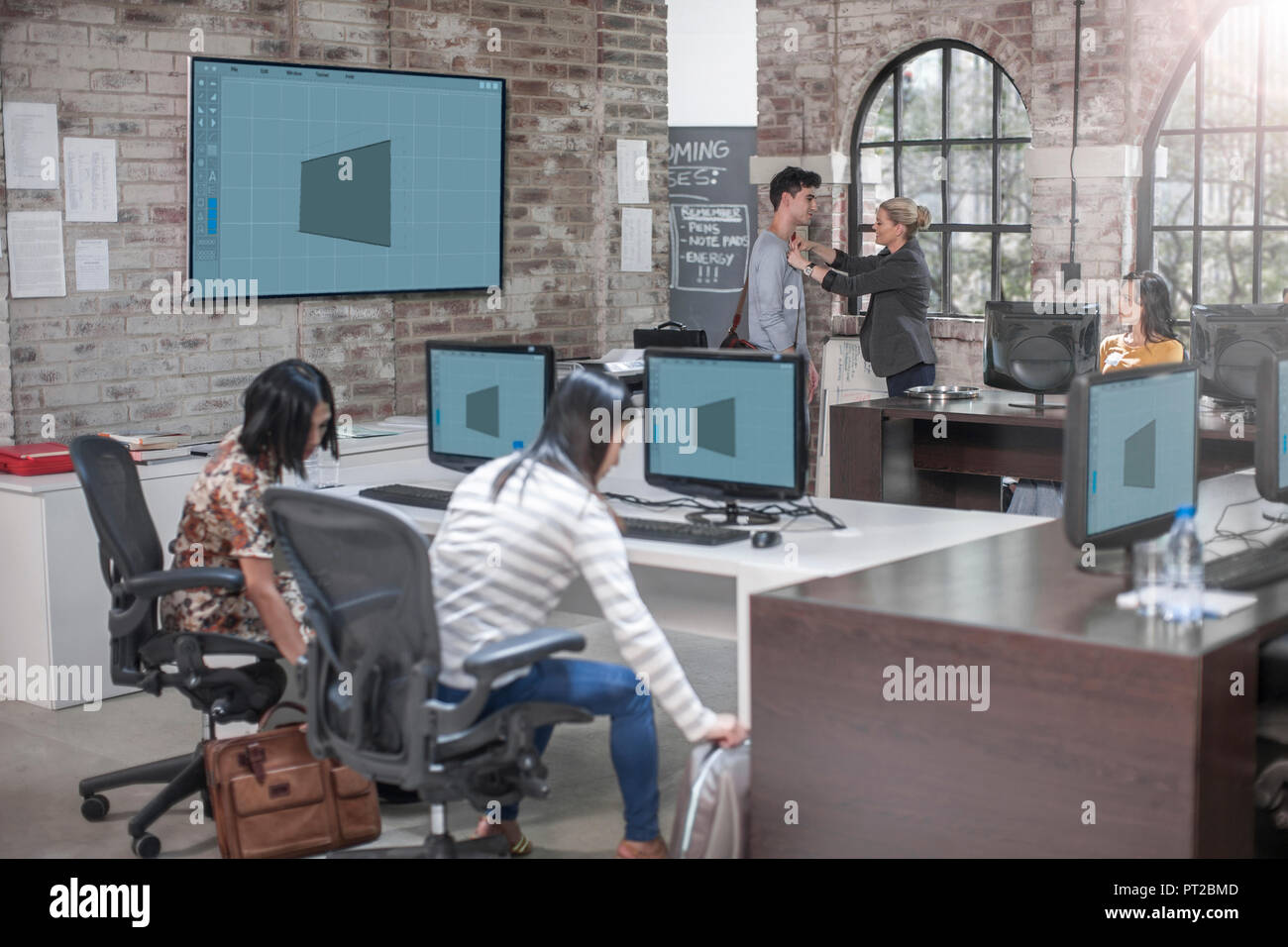 Adult Education, students at computer training centre Stock Photo - Alamy